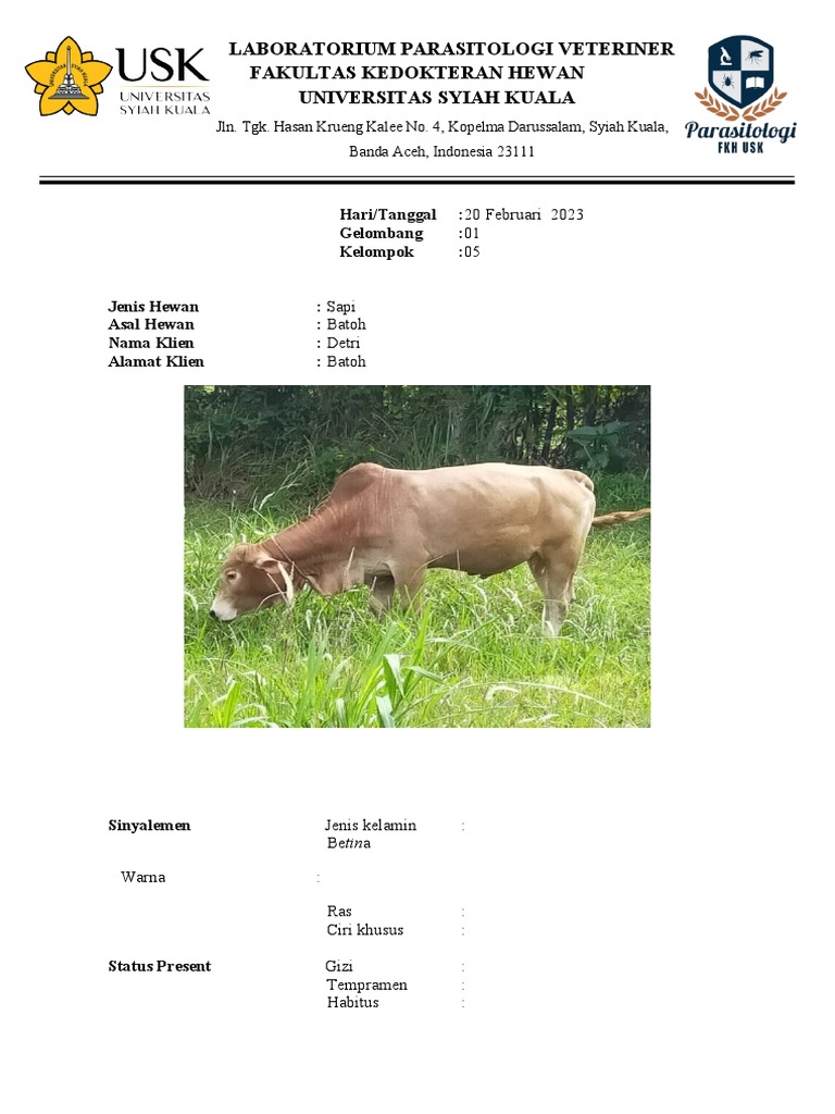 Ambulator Parasitologi DIII | PDF