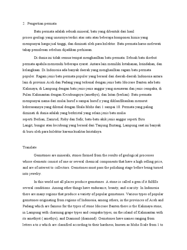 Pengertian Permata | PDF