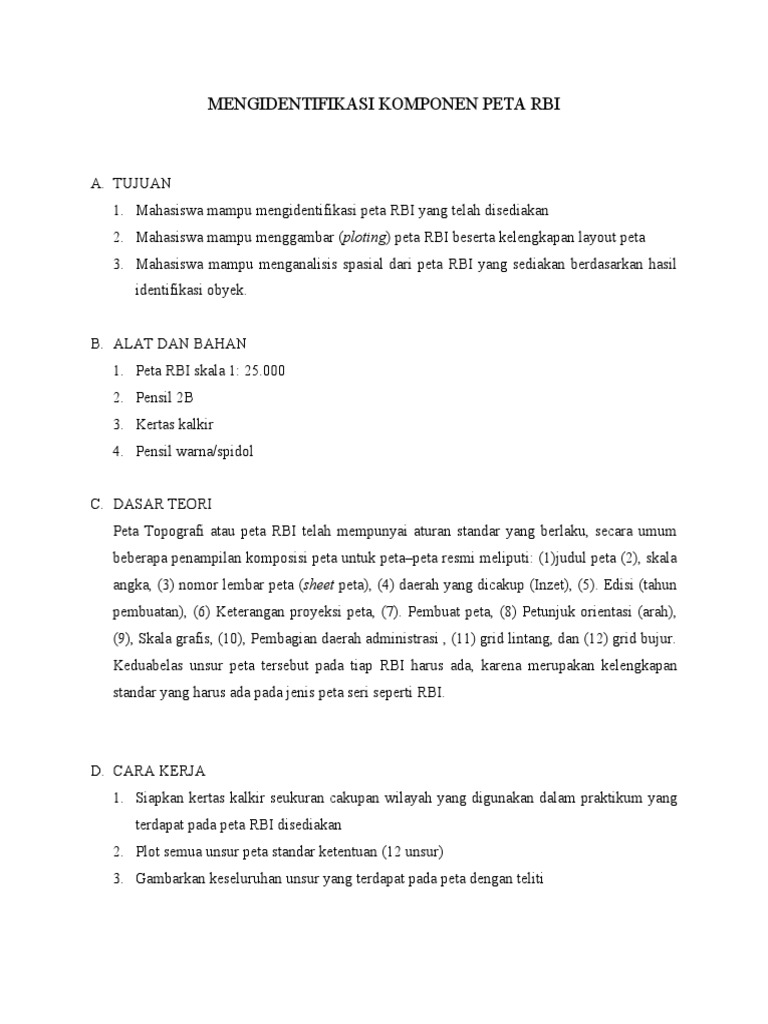 Mengidentifikasi Komponen Peta Rbi | PDF