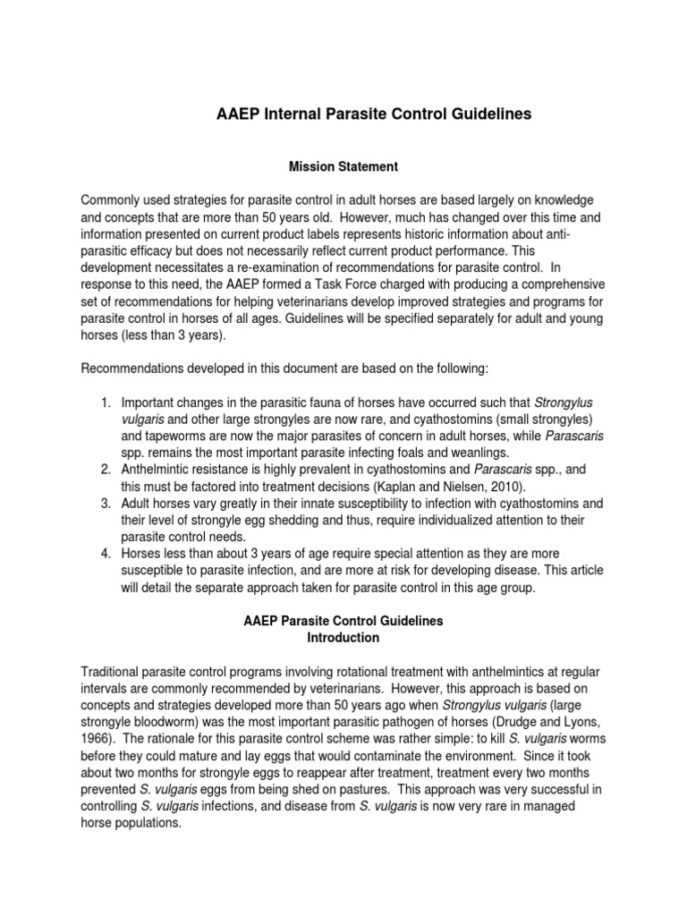 Internal_Parasite_Guidelines | PDF | Antimicrobial Resistance | Parasitism