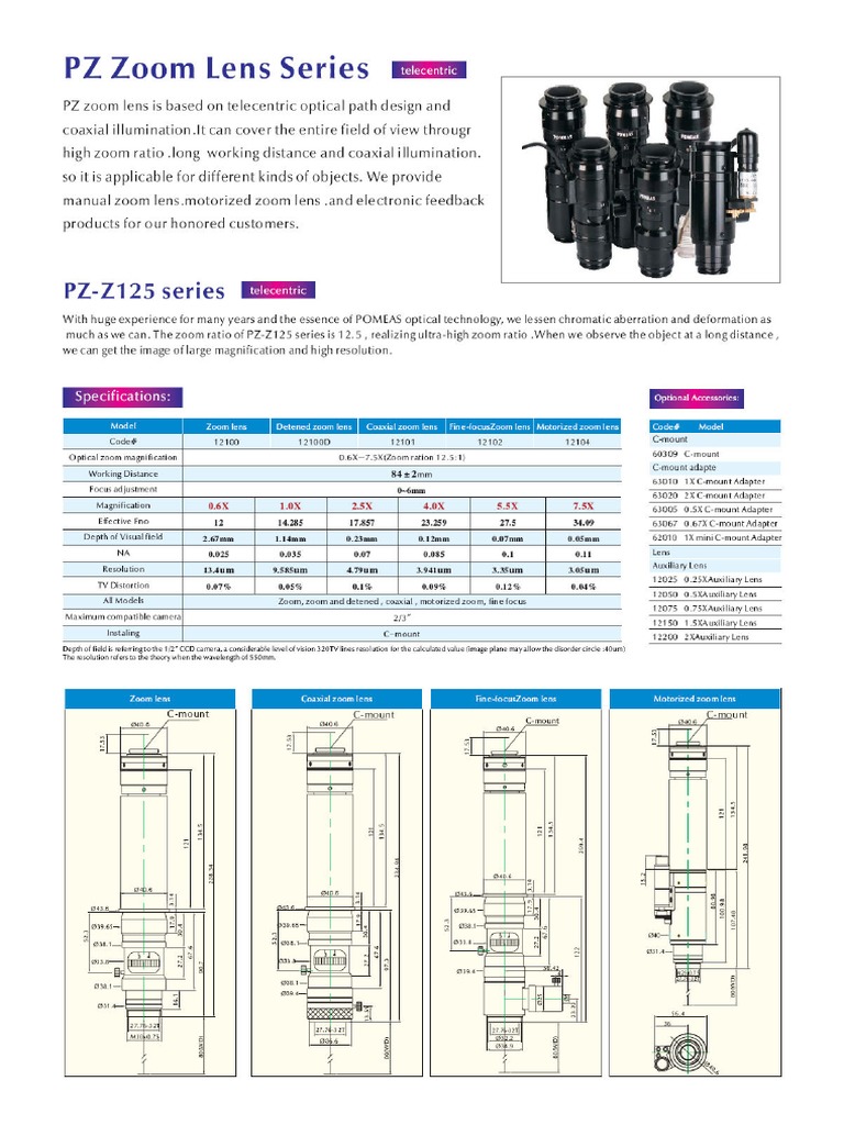 비코시스 줌렌즈 pomeas | PDF