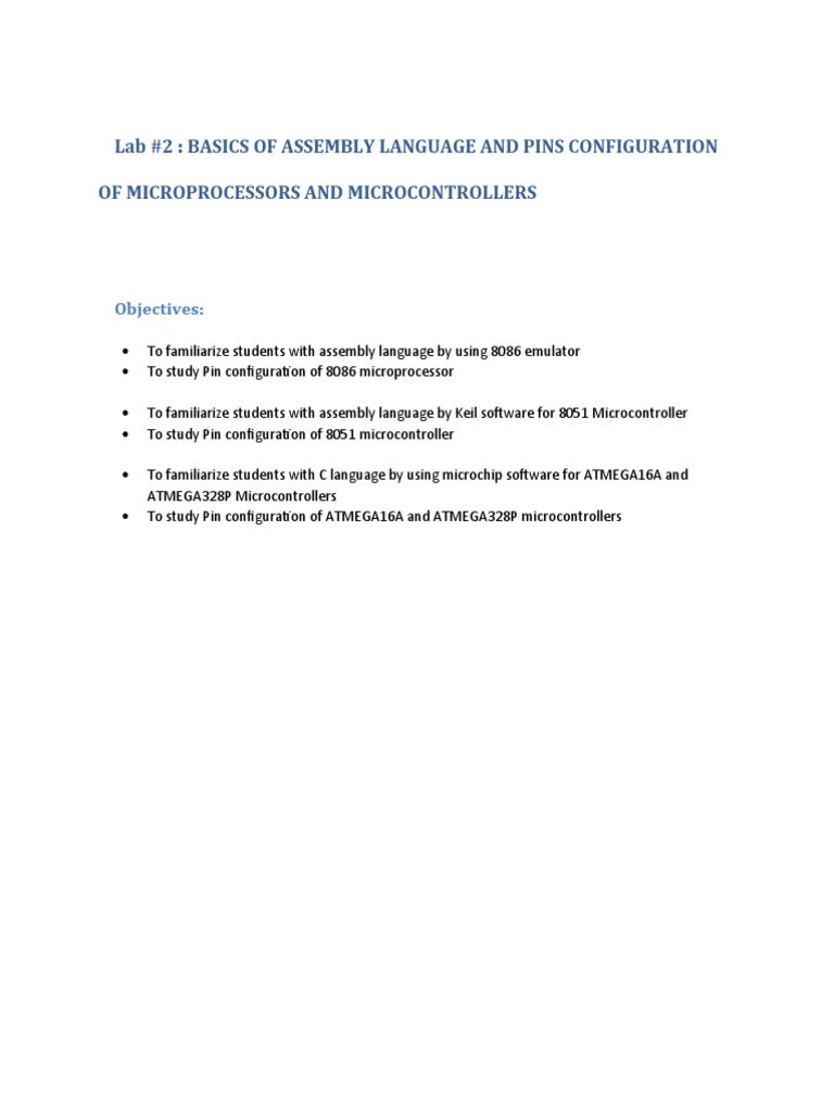 BASICS OF MICROPROCESSOR PIN CONFIGURATION | PDF | Microcontroller | Analog To Digital Converter