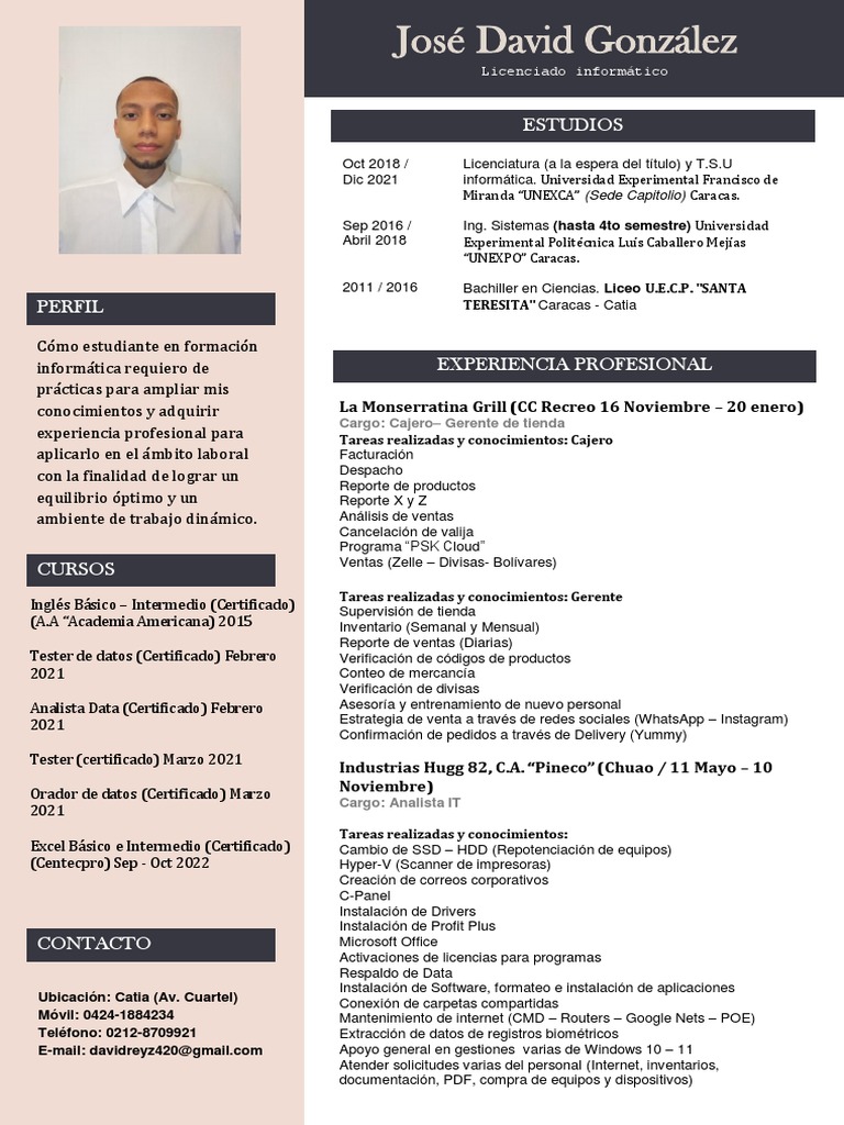 David Hernandez CV 2023 | PDF | Microsoft | Microsoft Office