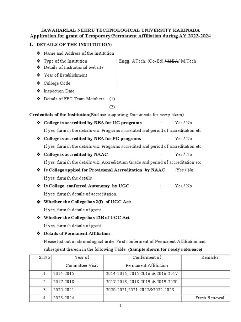 FFC-Application - 2023-24 | PDF | Libraries | University