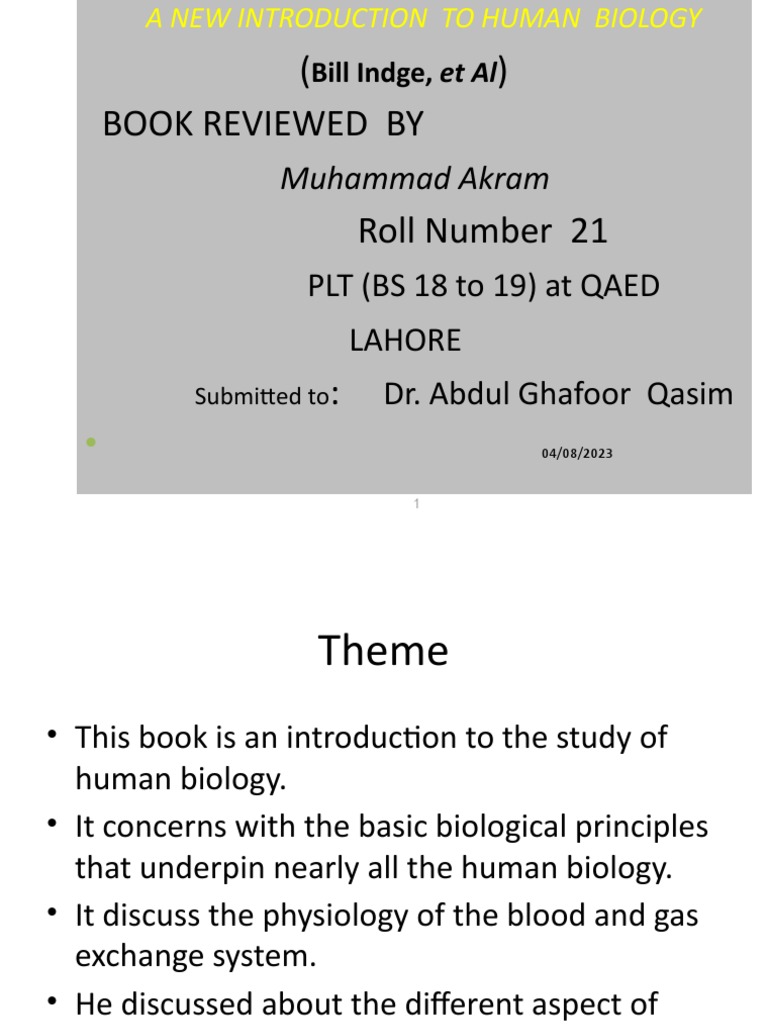 Akram Book Review | PDF | Cell (Biology) | Biology