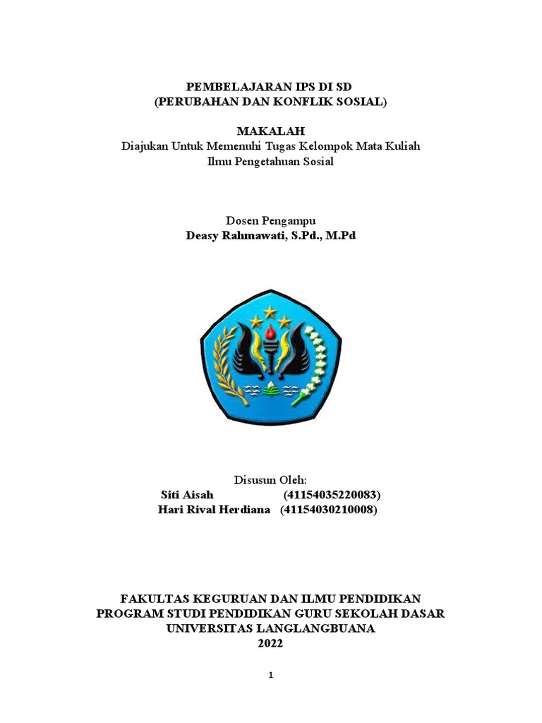 Perubahan & Konflik Sosial | PDF | Karier & Perkembangan