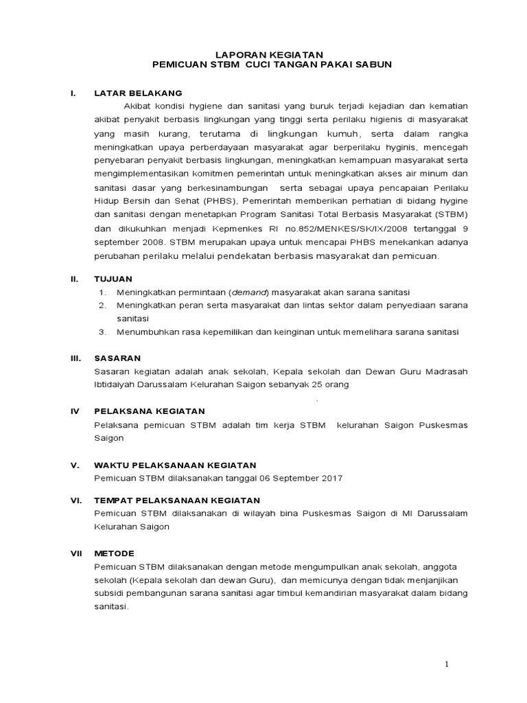 Pemicuan STBM: Cuci Tangan & Sampah | PDF | Ilmu Sosial