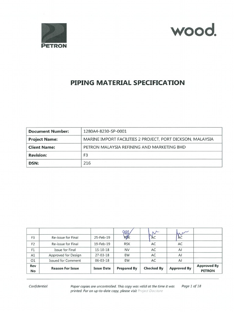 1280a4-8230-Sp-0001 Rev F3 | PDF | Pipe (Fluid Conveyance) | Valve