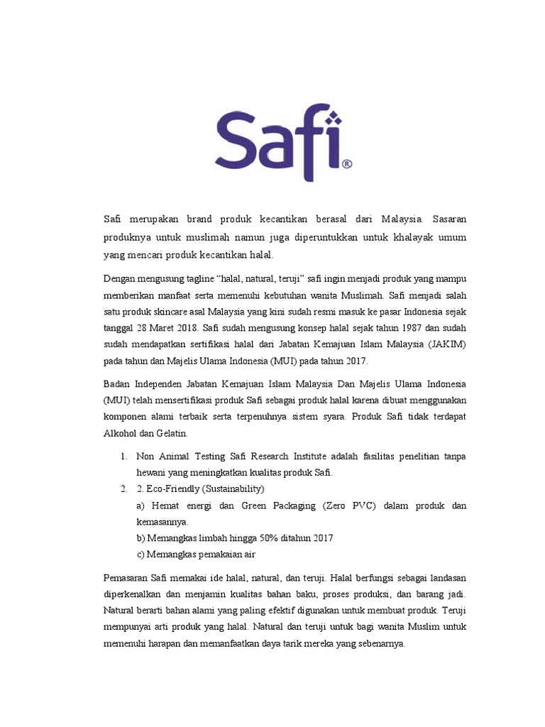 Islamic Branding - Safi | PDF