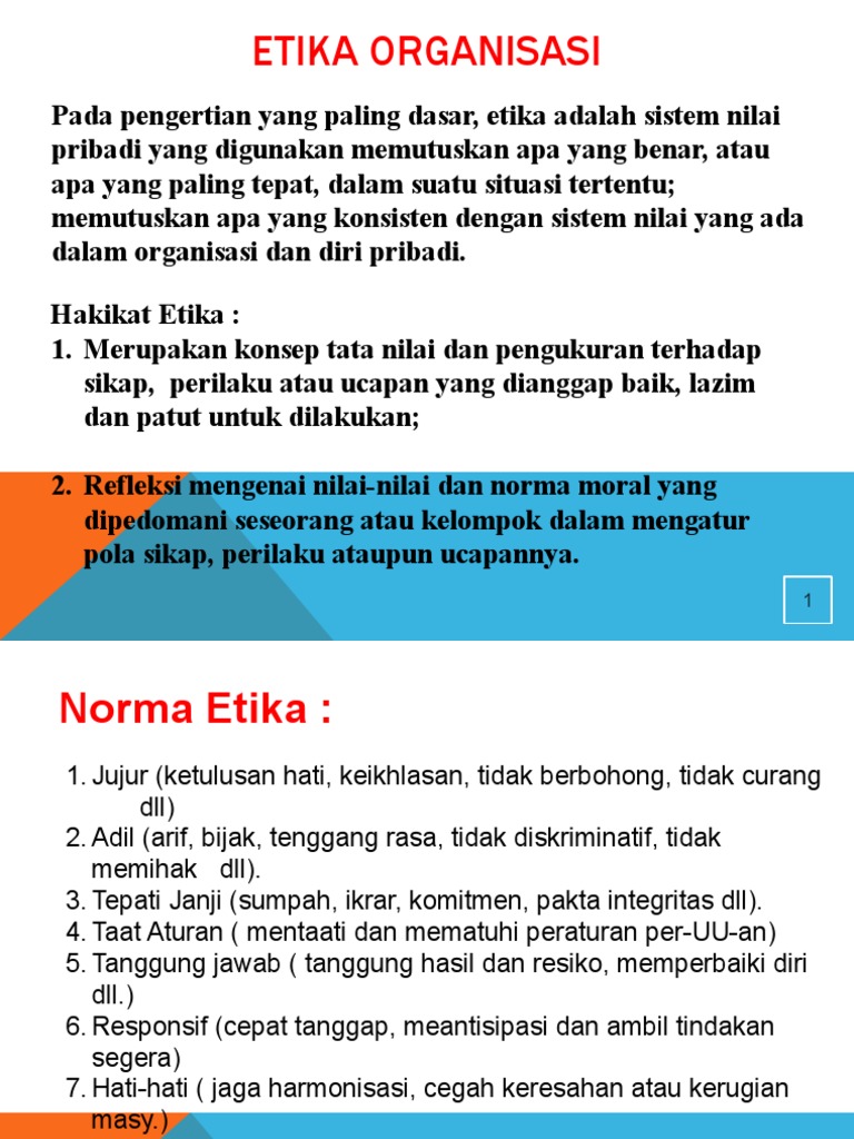 Etika Organisasi | PDF | Karier & Perkembangan | Pengembangan Diri