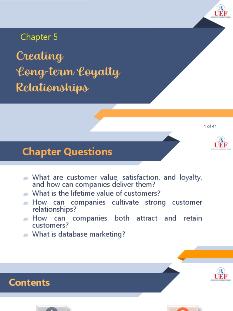 Chapter 5 - Creating Long-Term Loyalty Relationships | PDF | Customer Relationship Management ...