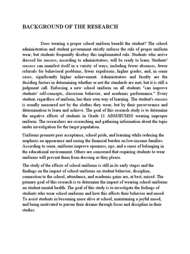 Background of The Research | PDF