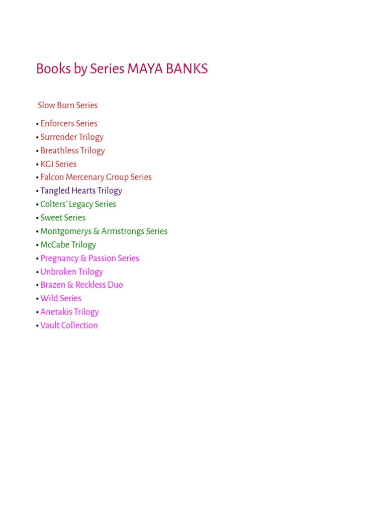 Books by Series Maya Banks | PDF