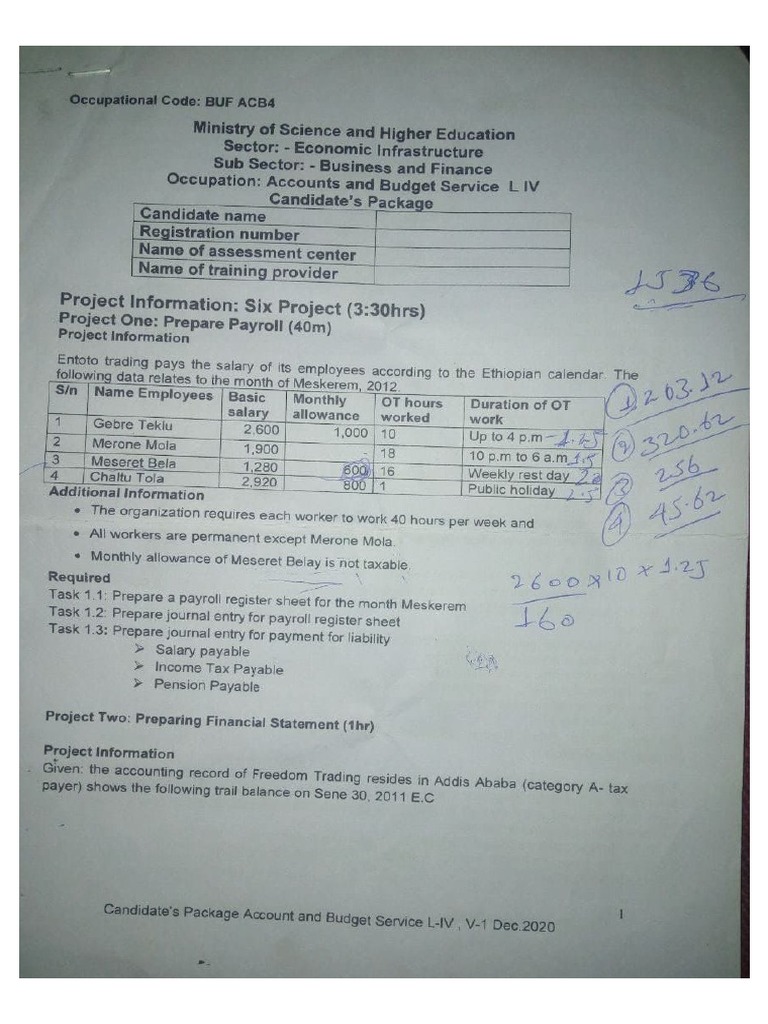 Accounting COC Level 4 2020 | PDF