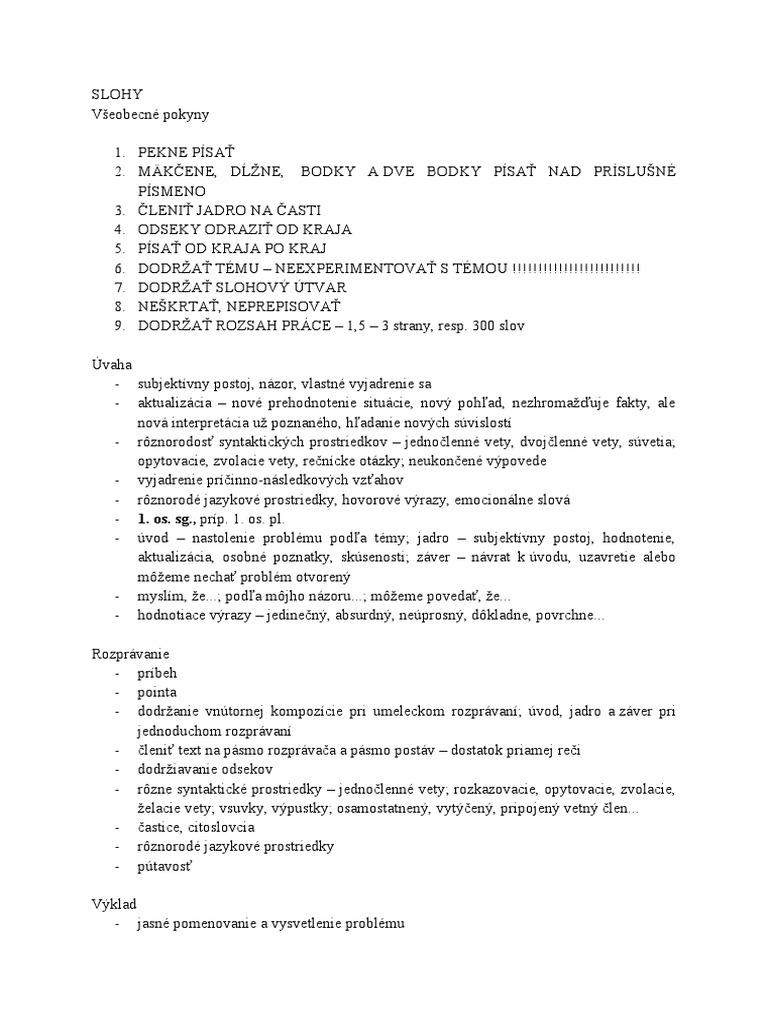 Slohy | PDF