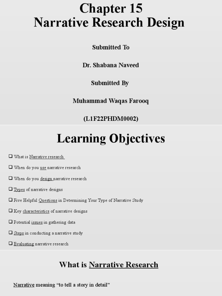 Narrative Research Design Overview | PDF