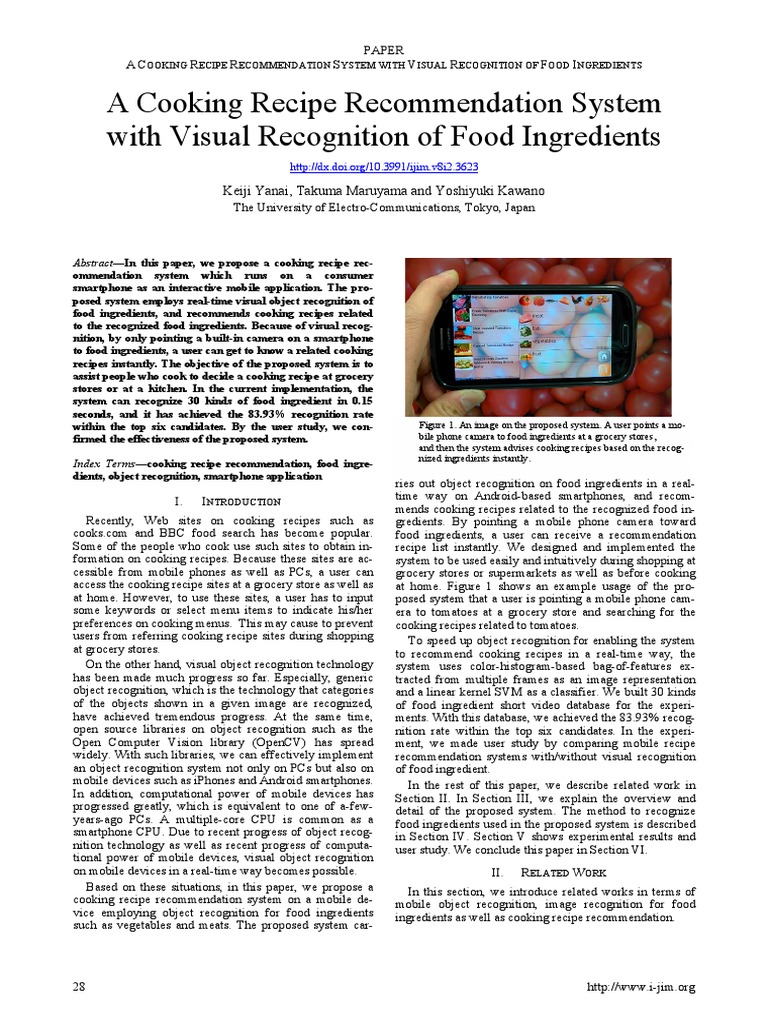 A Cooking Recipe Recommendation System With Visual | PDF | Support ...
