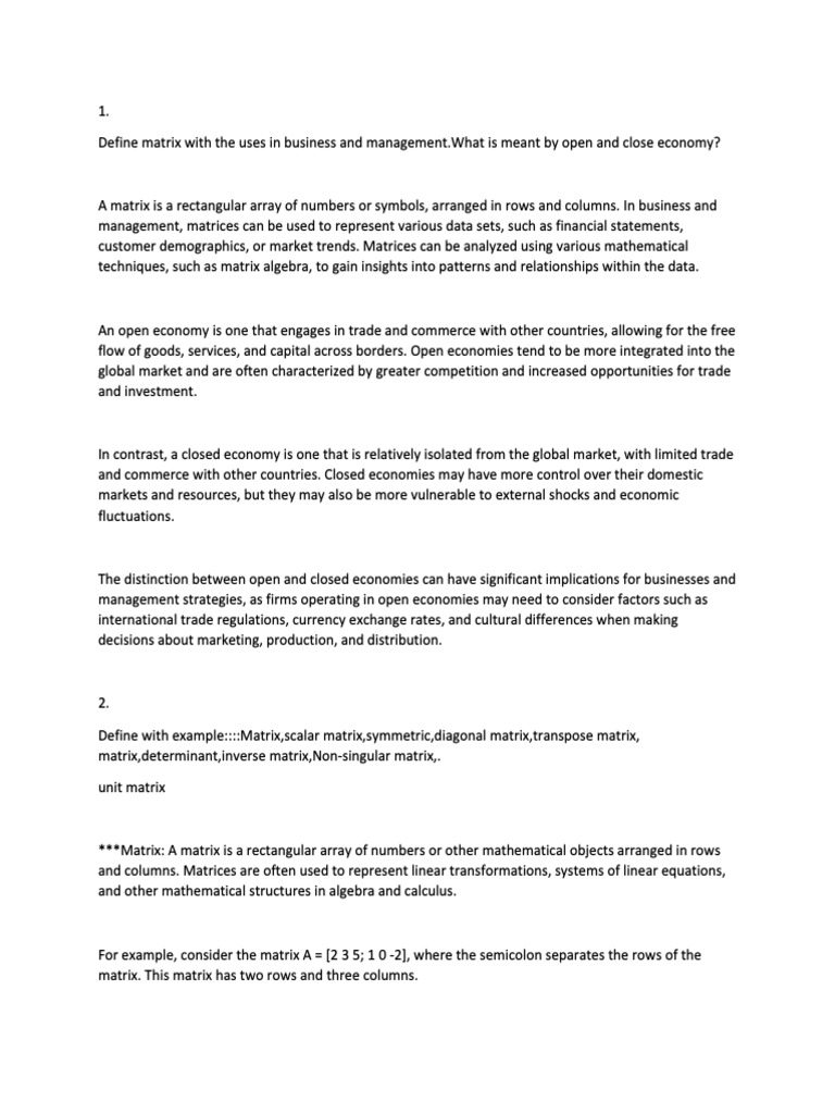 Understanding Intersectoral Relationships: An Illustrated Explanation of the Leontief Input ...
