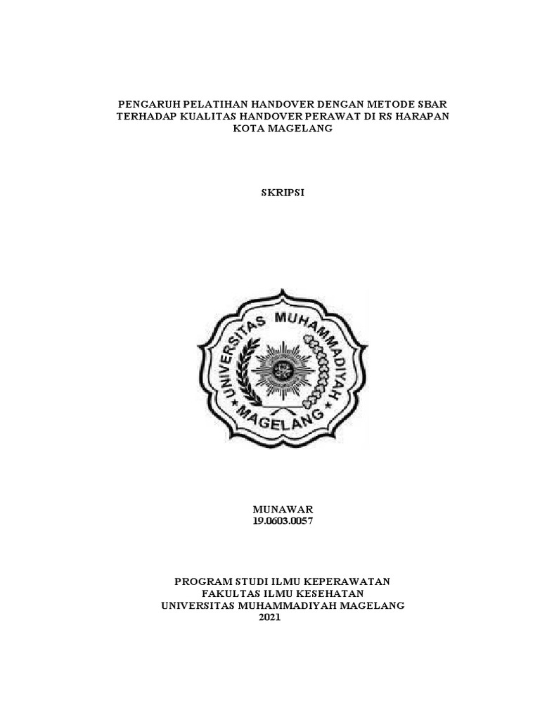 Pelatihan SBAR Tingkatkan Handover | PDF