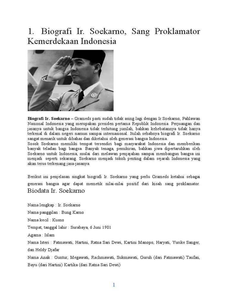Biografi Ir Soekarno | PDF