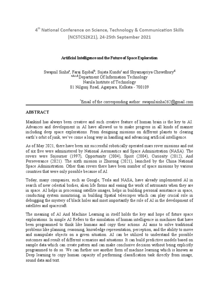 Artificial Intelligence Research Paper | PDF | Artificial Intelligence ...