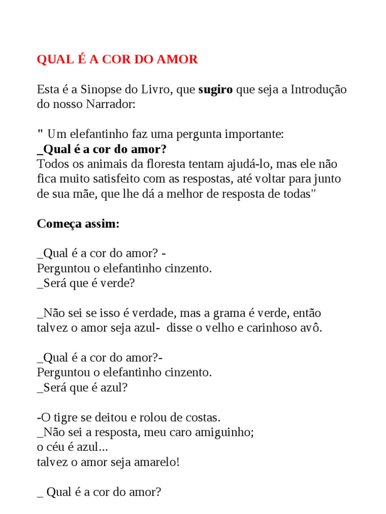 A Cor Dor Amor | PDF