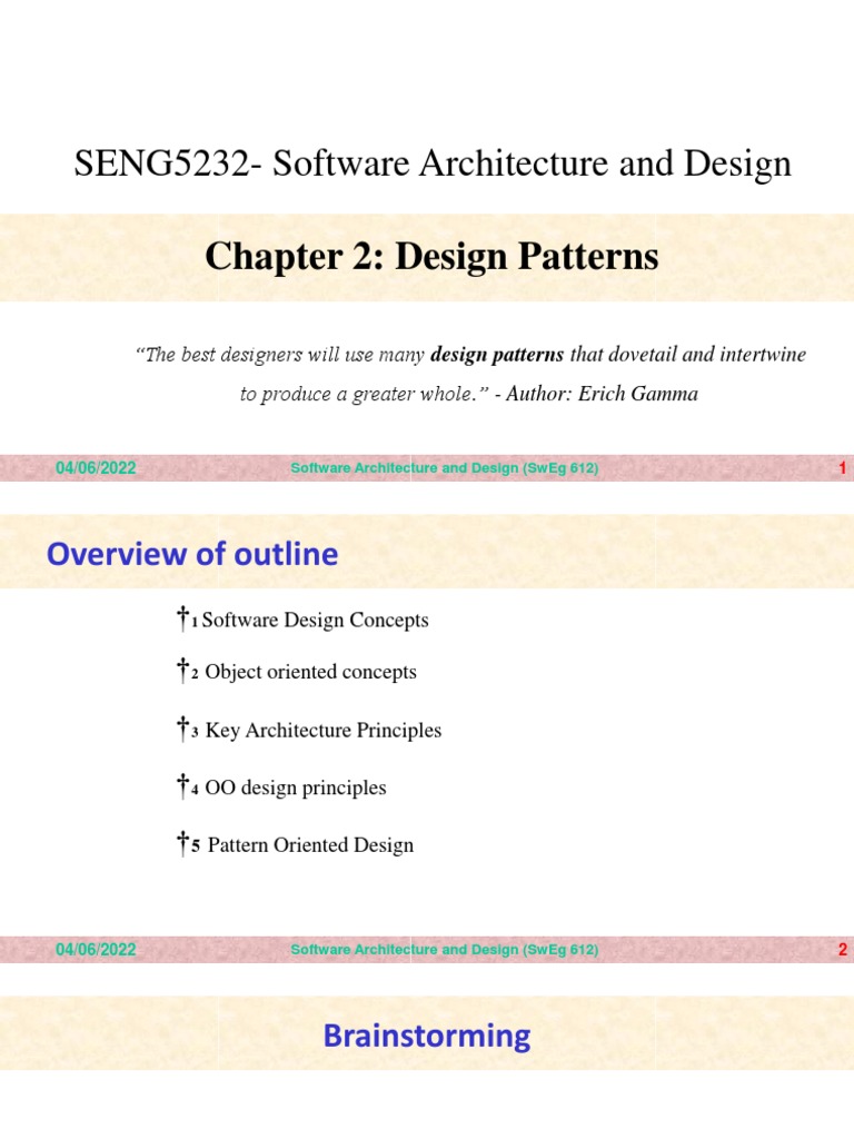 SE2 - 02 - Design Patterns - prt01 | PDF | Object Oriented Programming ...