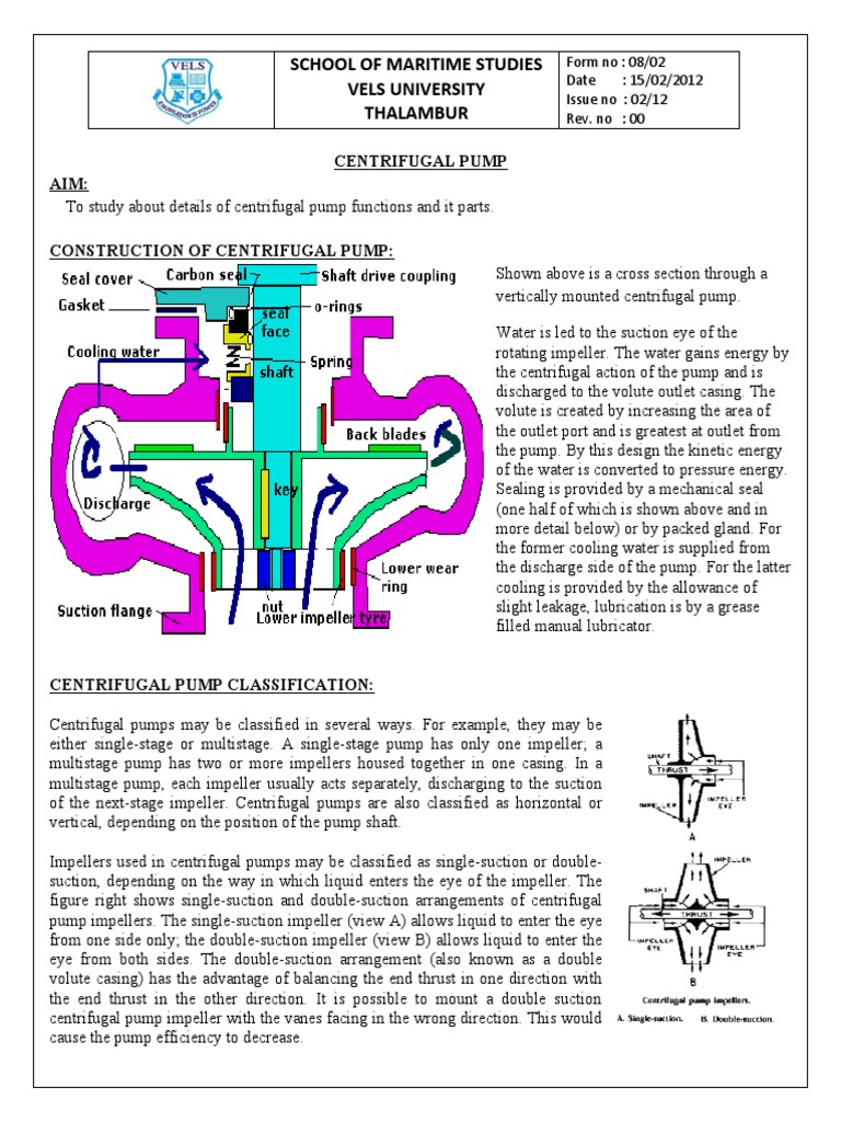 3c CENTRIFUGAL PUMP FAMILIARISATION | PDF | Pump | Machines