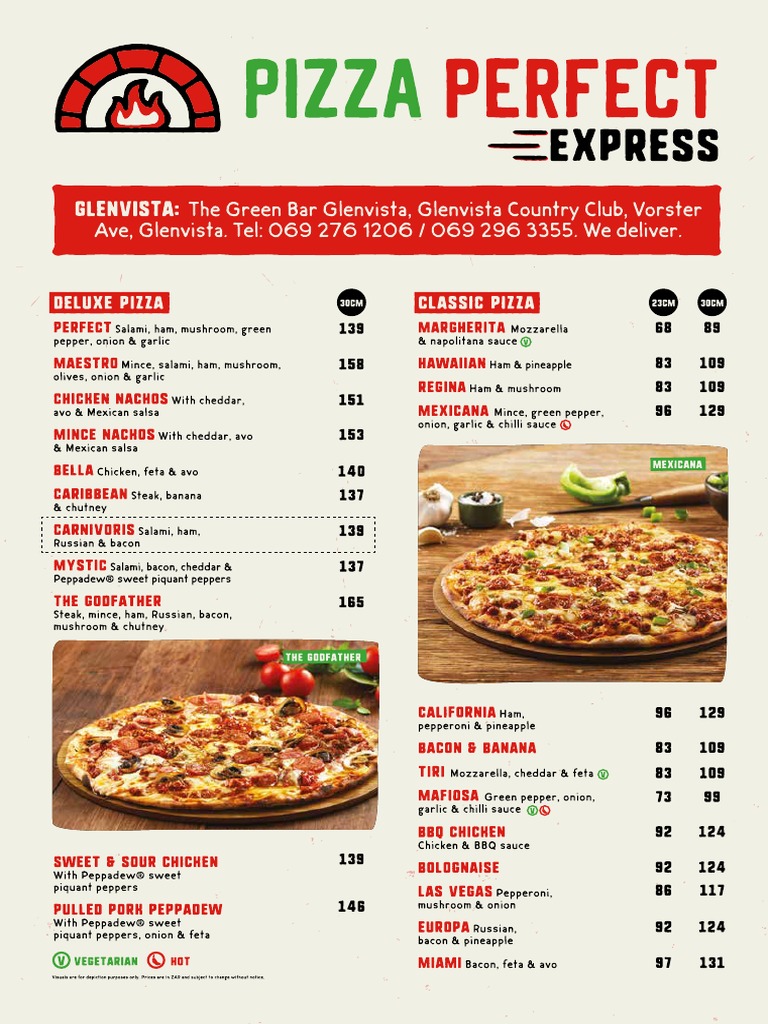 Pizza Perfect Express Web Menu - Jan2023 | PDF