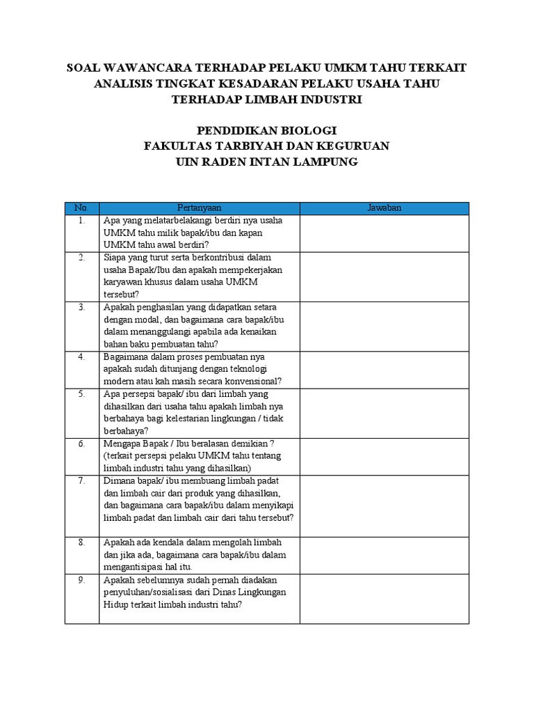 Contoh Teks Wawancara | PDF