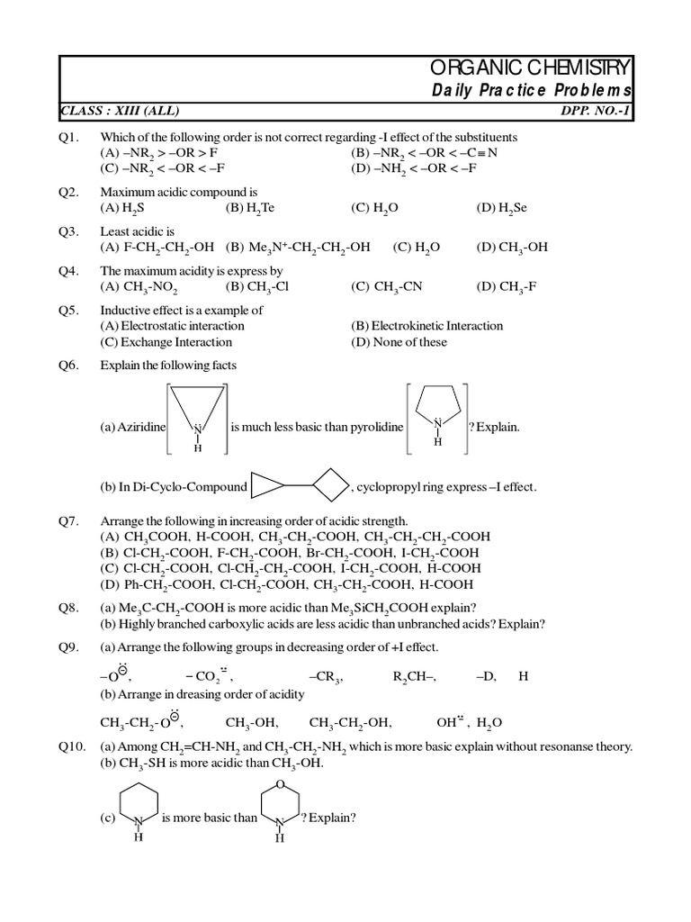 Organic Chemistry: Daily Practice Problems | PDF