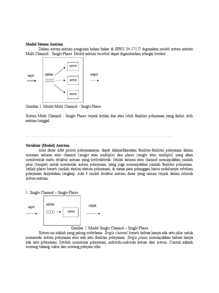 Multi-Channel Single-Phase Queuing Model | PDF