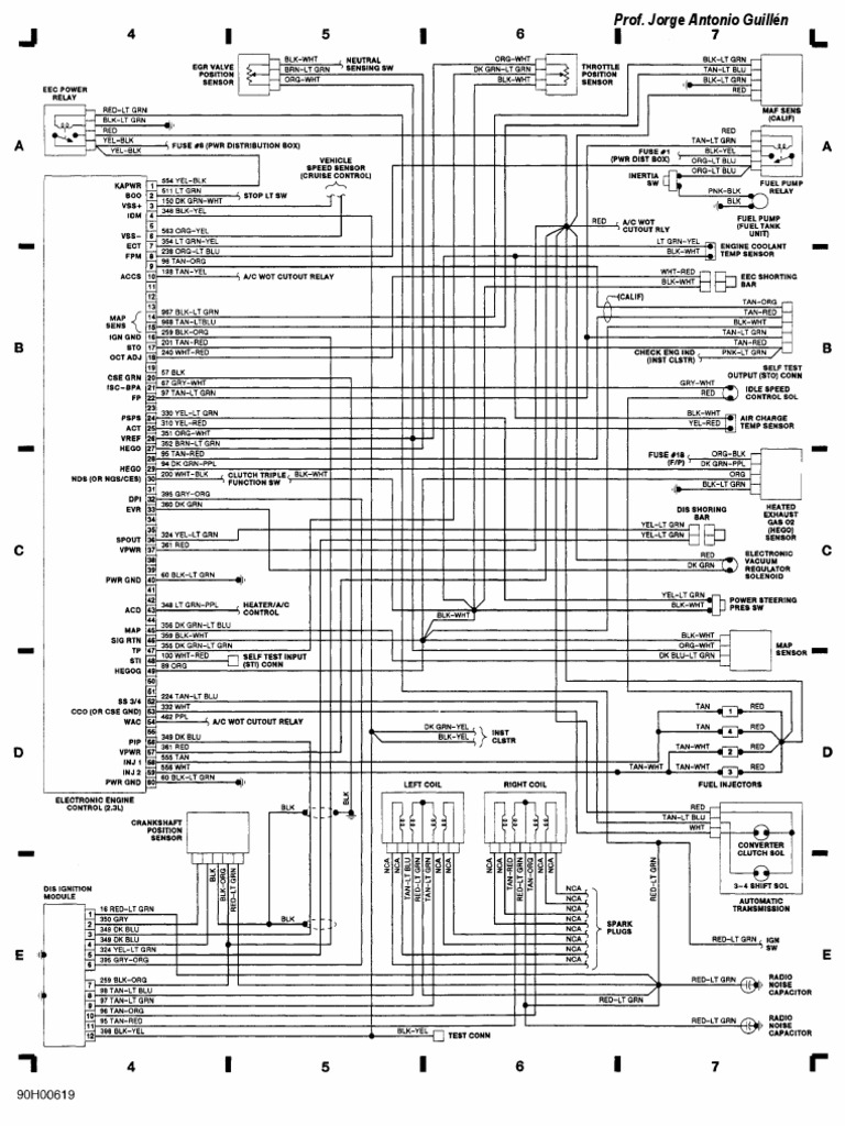 1990 Ford Ranger Diagramas de Sistema EFI | PDF