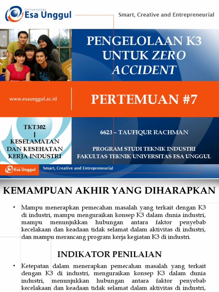 TKT302 #7 - Pengelolaan Untuk Zero Accident | PDF