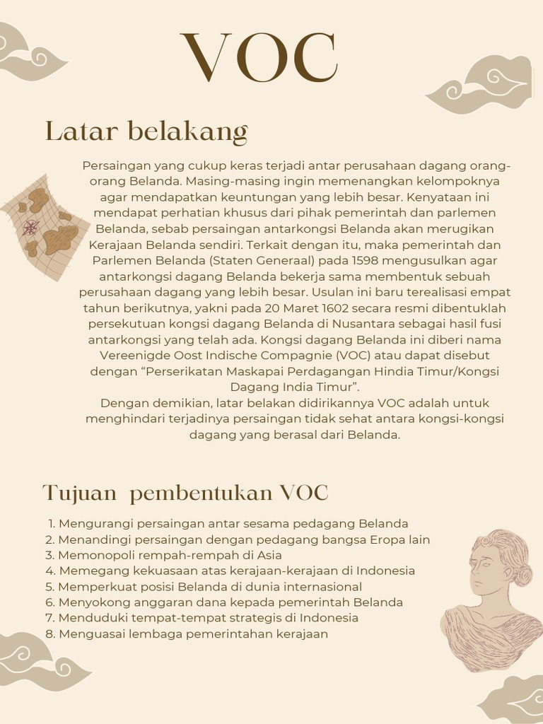Latar Belakang: Tujuan Pembentukan VOC | PDF