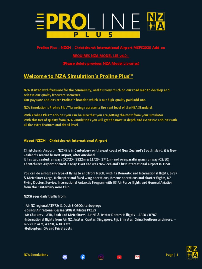 NZA Simulations NZCH Christchurch Readme | PDF | Airport | Air Traffic ...