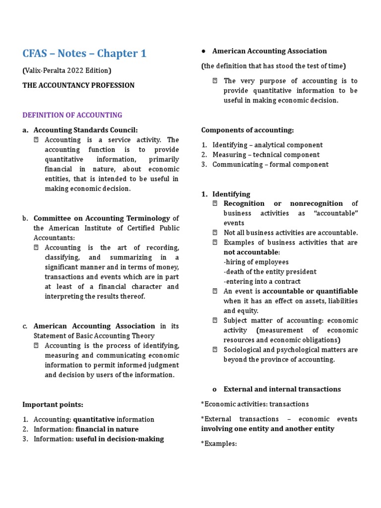 Conceptual Framework and Accounting Standards - Chapter 1 - Notes | PDF ... Conceptual Framework and Accounting Standards - Chapter 1 - Notes | PDF ...