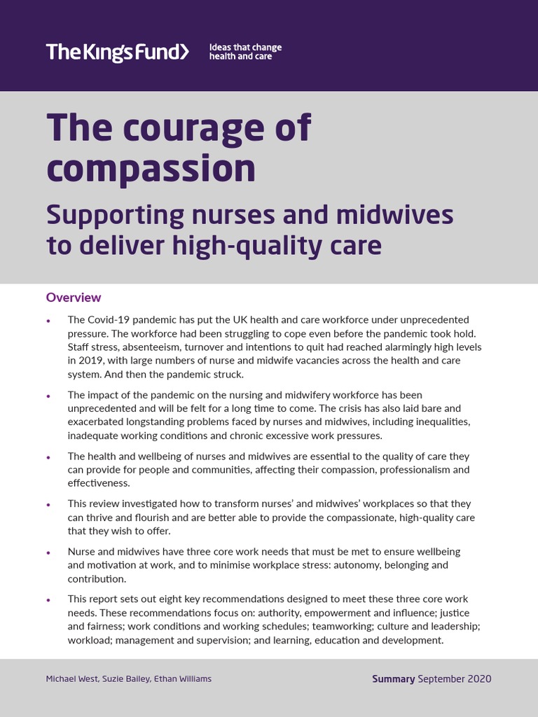 Courage of Compassion in Nursing Care | PDF | Nursing | Midwife