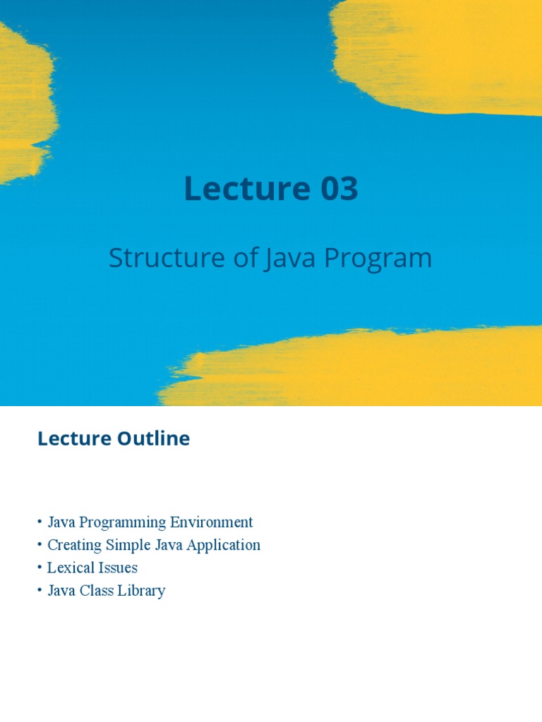Structure of Java Program | PDF | Java Virtual Machine | Class ...