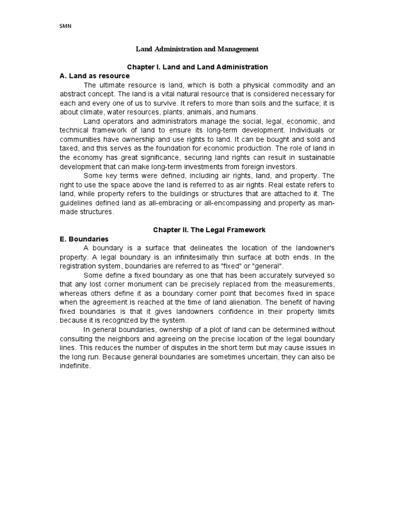 Land Administration and Management | PDF