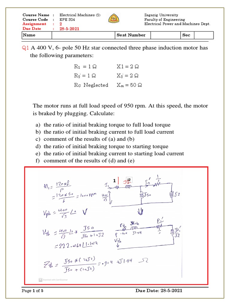 Assignment 2 Solution | PDF | Electric Motor | Manufactured Goods