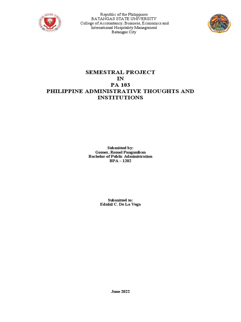 SEMESTRAL PROJECT Romel Gomez | PDF | Accountability | Policy