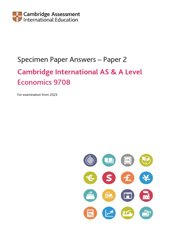 9708 Specimen Paper Answers Paper 2 (For Examination From 2023) | PDF ...