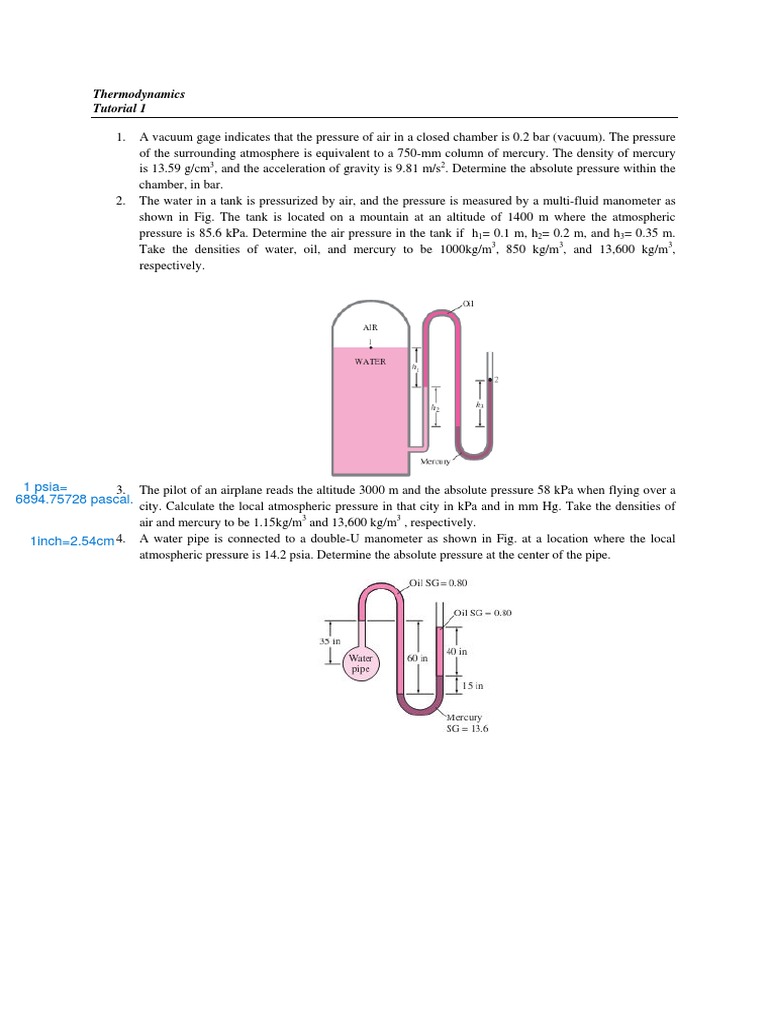 Tutorial Problems For Week III | PDF