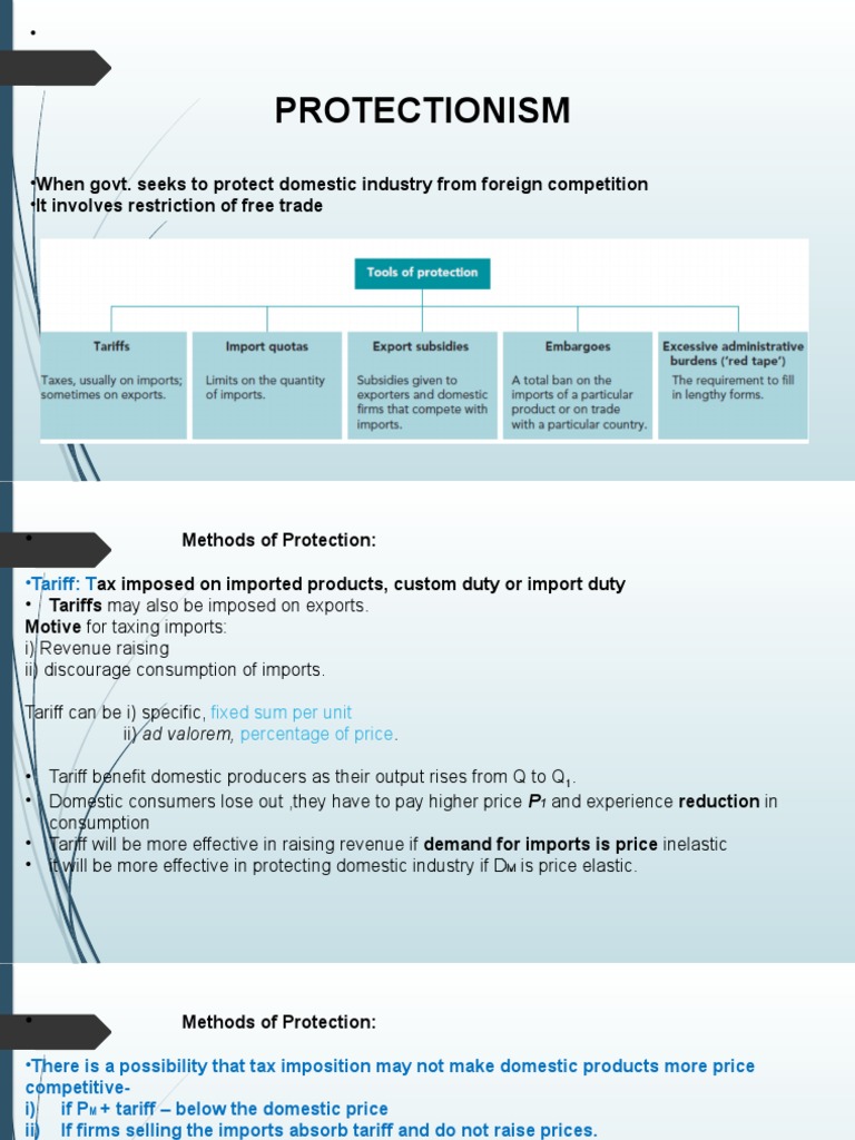 CH 6 AS - Protectionism | PDF | Exports | Tariff