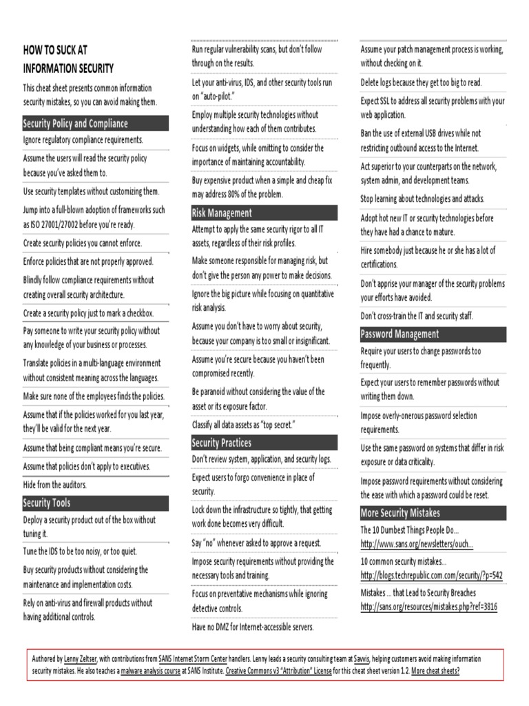 SANs SANS | Download Free PDF | Security | Computer Security