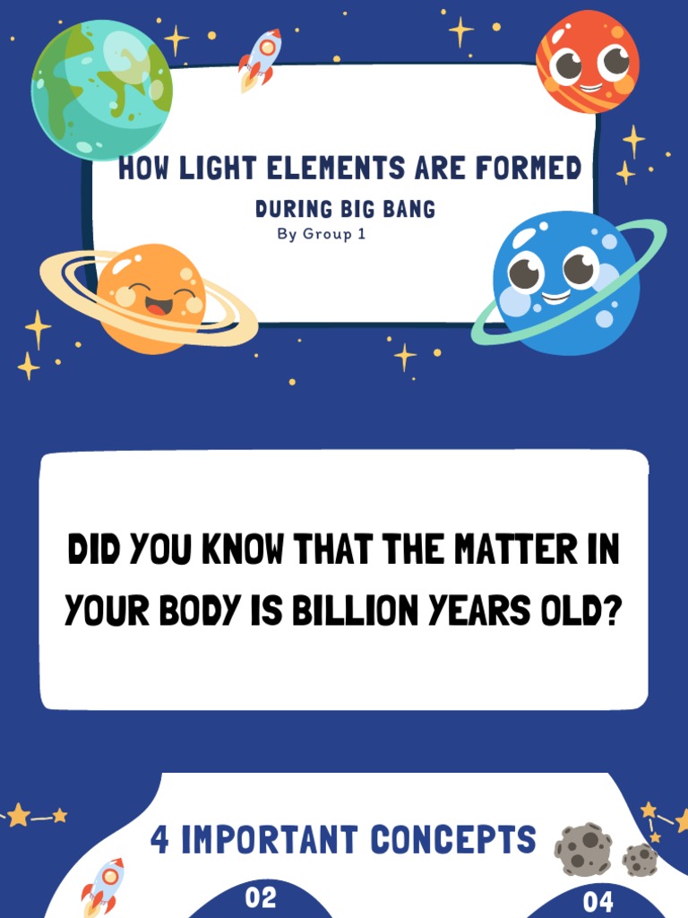 How the Elements Formed During the Big Bang: A Summary of ...