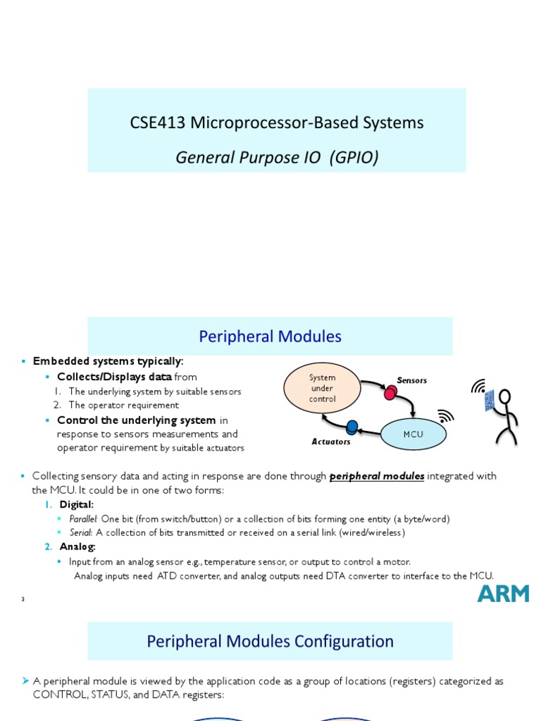 Lec - 5 GPIO | PDF | Microcontroller | Computer Hardware