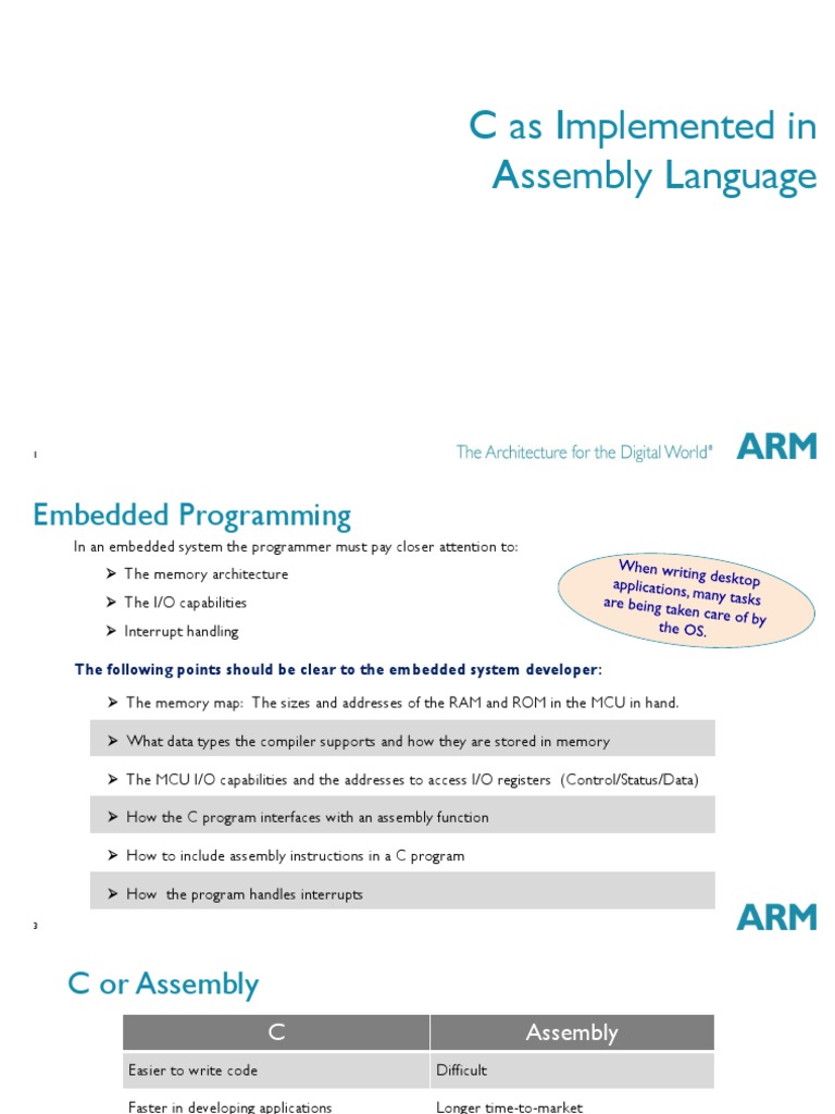 Lec - 4 C Assembly | PDF | Parameter (Computer Programming) | Random Access Memory