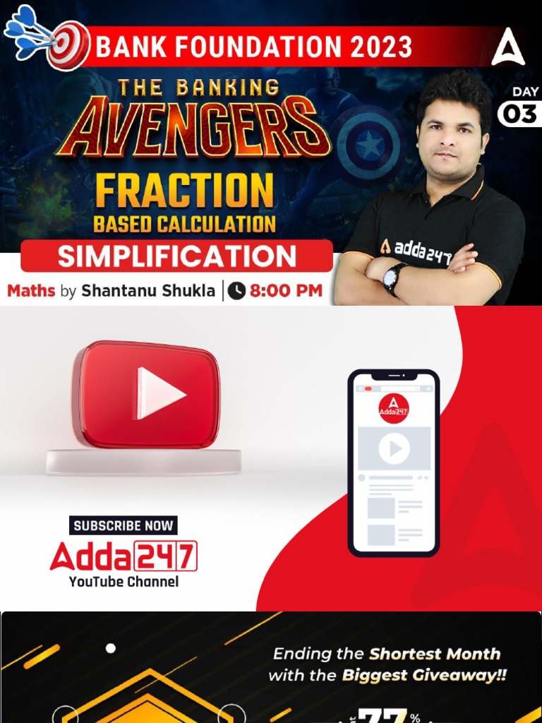 The Banking Avengers 2.o - Simplification Fraction Based | PDF
